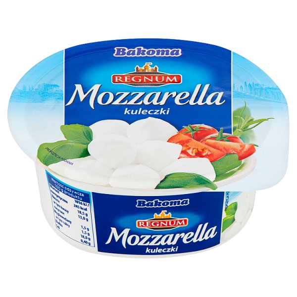 Bakoma Regnum Ser Mozzarella kuleczki 125 g, 1 szt/0,245 kg, Bakoma ... Bakoma Regnum Ser Mozzarella kuleczki 125 g, 1 szt/0,245 kg, Bakoma ...