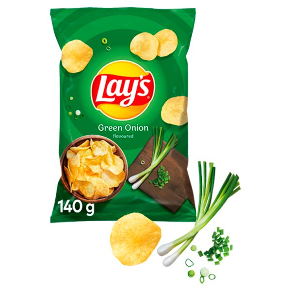 Lay's Chipsy ziemniaczane o smaku zielonej cebulki 140 g, 1 szt/0,140 ... Lay's Chipsy ziemniaczane o smaku zielonej cebulki 140 g, 1 szt/0,140 ...
