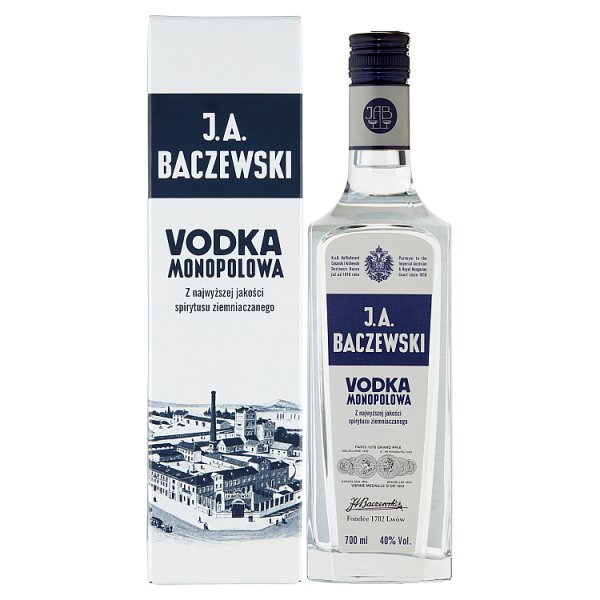 J.A. Baczewski Vodka Monopolowa Wódka 700 ml, 1 szt/0,700 litr, J.A ...
