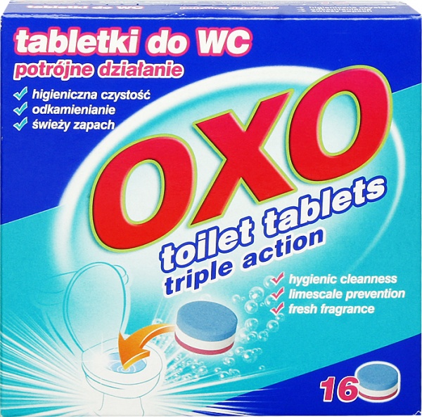 Oxo toilet tablets 3w1 tabletki do czyszczenia wc , 1 szt/0,400 kg ...